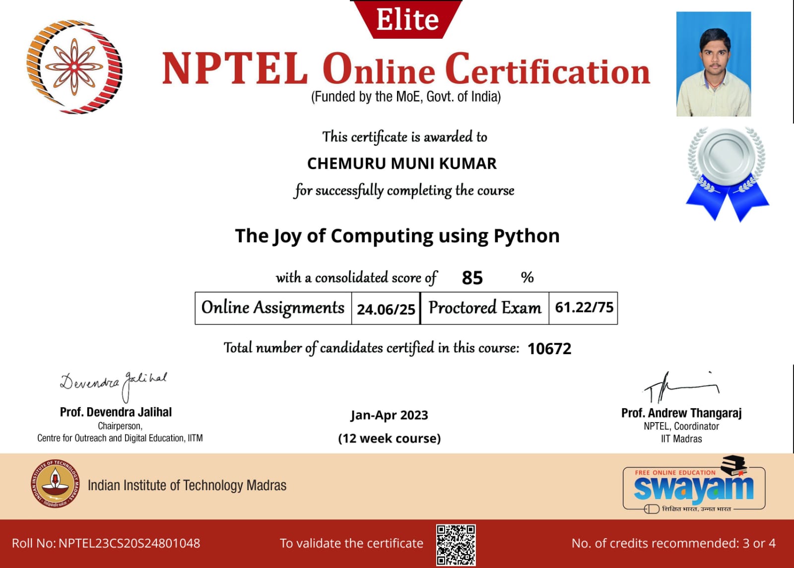 Portfolio - CHEMURU MUNI KUMAR